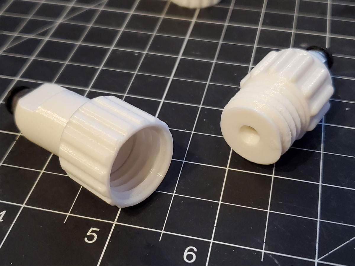 Bowden Tube Coupler using PC4-M10 Pneumatic Fittings by MyStoopidStuff ...