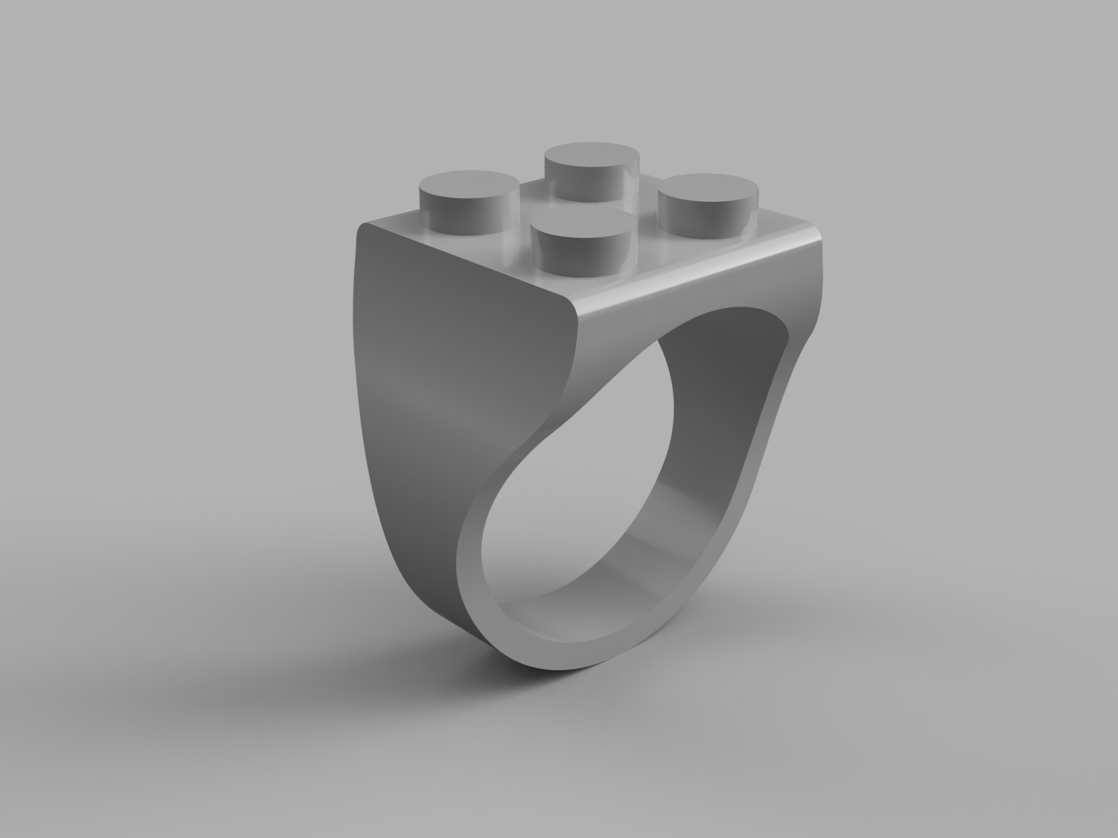 2X2 Brick Signet Ring by Thomas H | Download free STL model ...