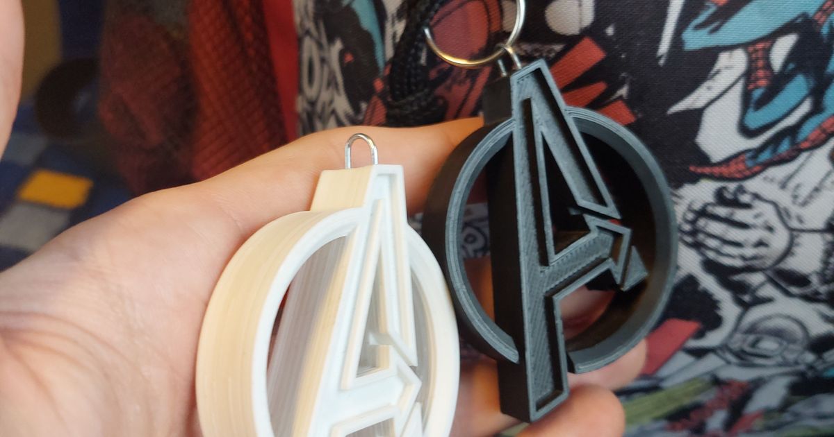 Marvel Avengers logo keychain thing by Erossb089 | Download free STL ...
