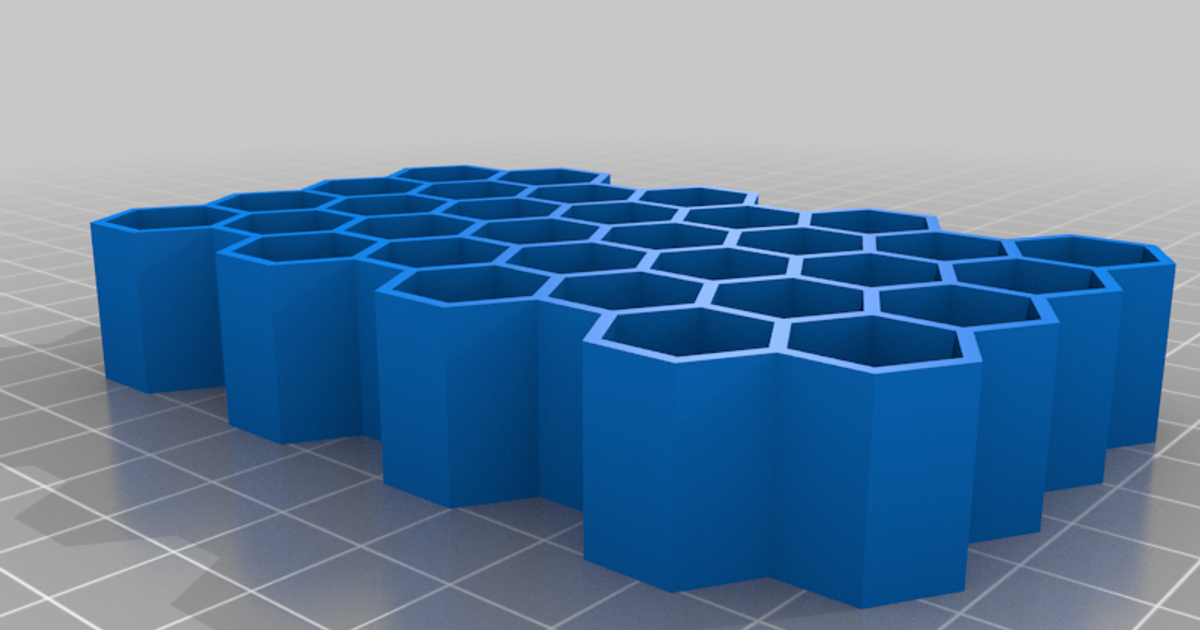 hexagonal vial holder/organizer by Mrsandman | Download free STL model ...