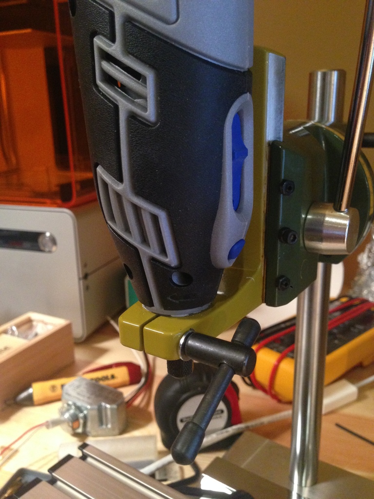 Proxxon MB 200 drill stand to Dremel 8220 rotary tool adapter by Marc ...
