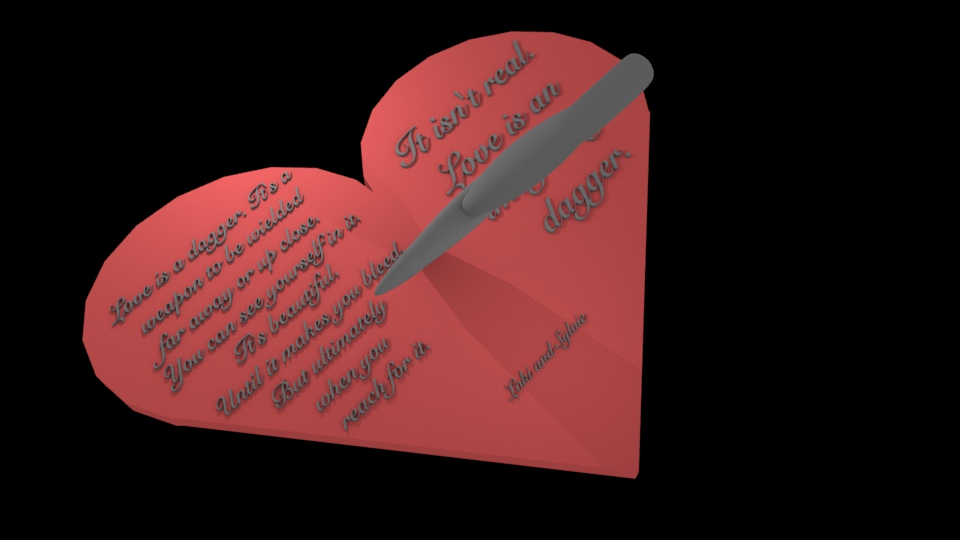 Love is a dagger by Zouïguy | Download free STL model | Printables.com