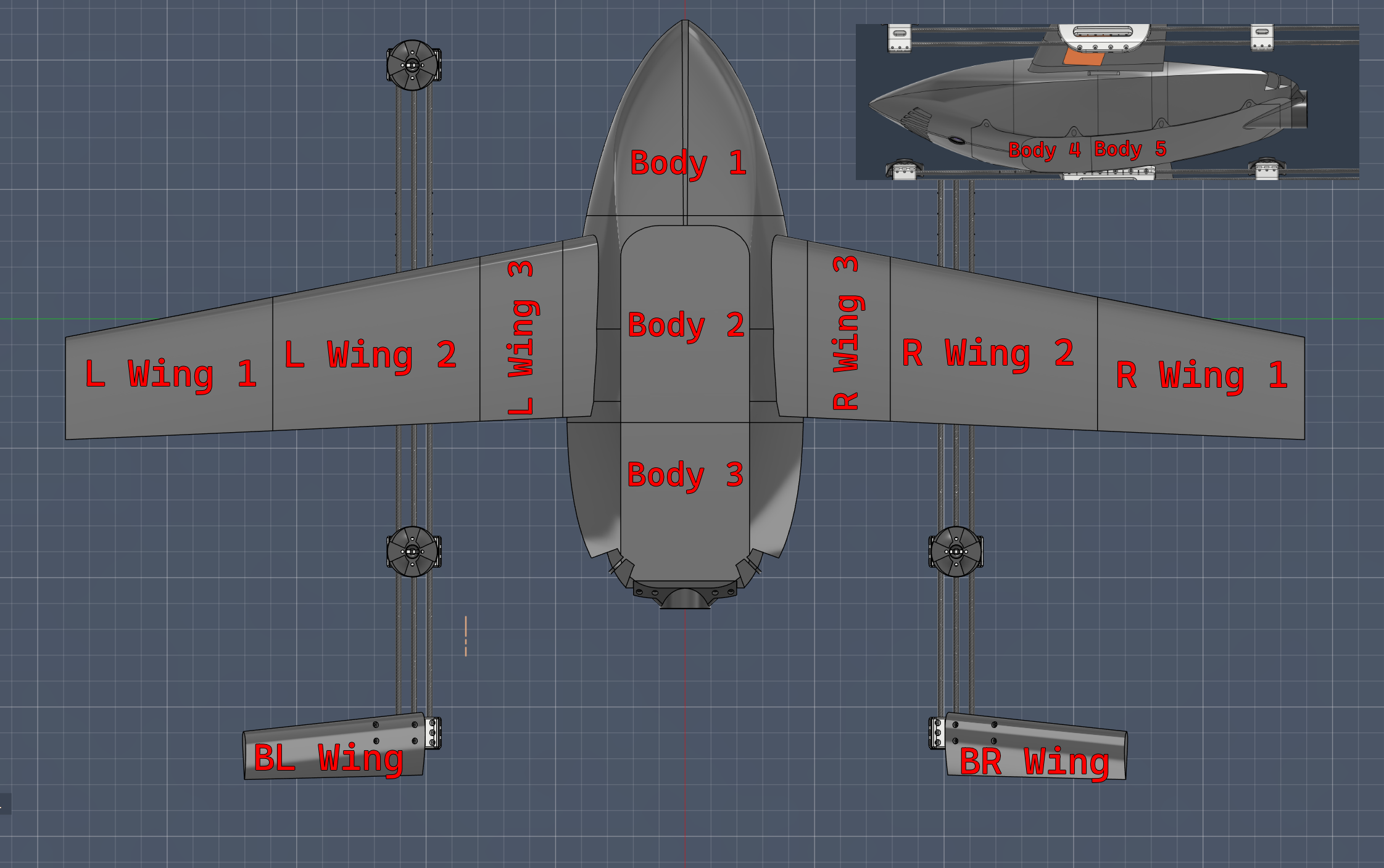 Hyperion (Large VTOL UAV) by Magmabow | Download free STL model ...
