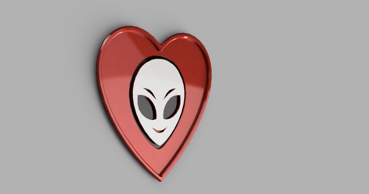 Valentines Alien Heart by NoSeams | Download free STL model ...