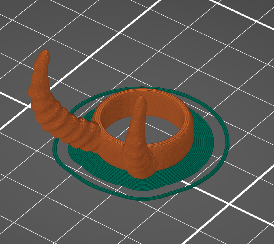 Horned ring by Schrittmotor | Download free STL model | Printables.com