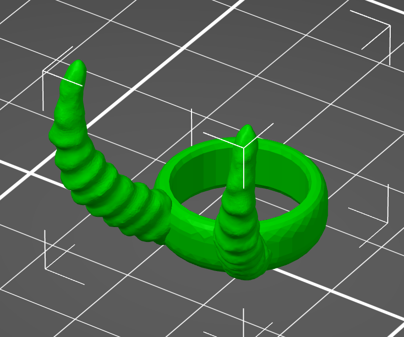 Horned ring by Schrittmotor | Download free STL model | Printables.com