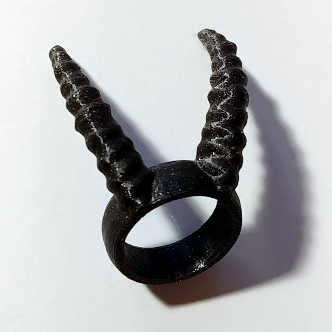 Horned ring by Schrittmotor | Download free STL model | Printables.com