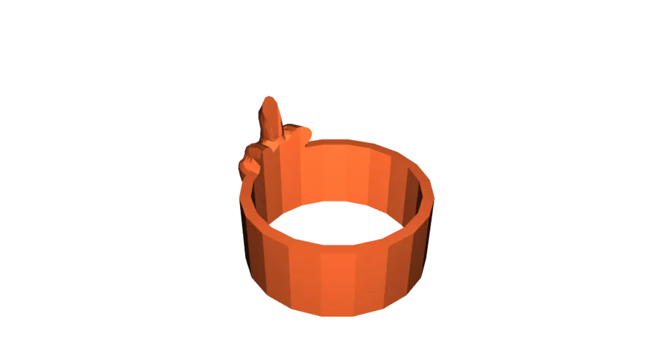 middle finger ring by 3dprinting.page | Download free STL model ...