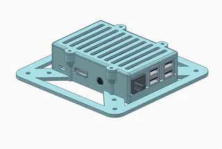 Raspberry Pi 100 x 100 VESA Mount by user107 | Download free STL model ...