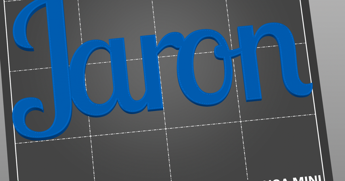 "Jaron" Namensschild / Name tag by FirstLayerPrints | Download free STL ...