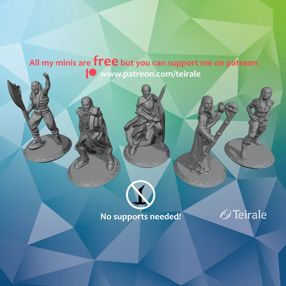 (32) Barbarian Elf - Gender Neutral - No supports needed by Teirale ...