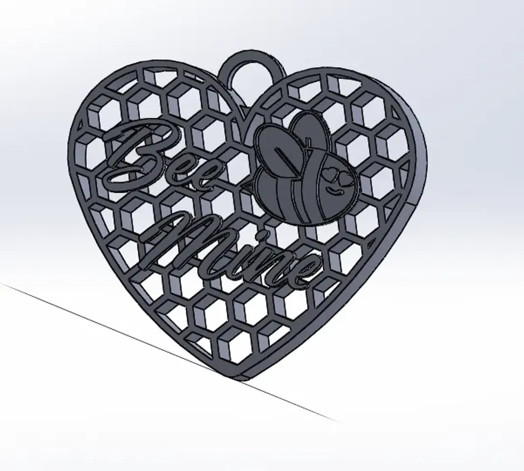 Bee mine keychain pendant by Stanis | Download free STL model ...