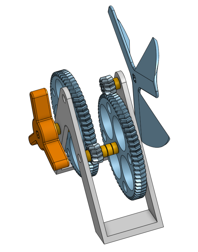 Spring powered fan by fieldsofspacekid | Download free STL model ...
