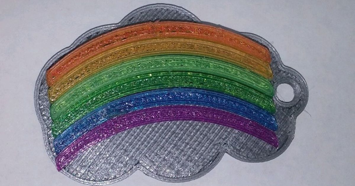 Rainbow Keychain by Archie | Download free STL model | Printables.com