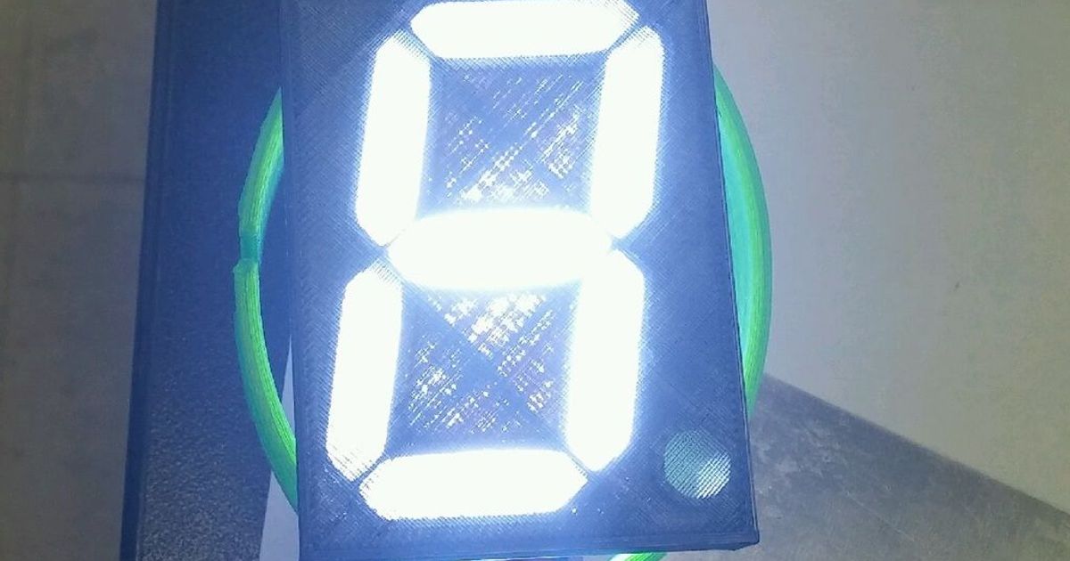 Seven Segment Light Box LED Display by Archie | Download free STL model ...