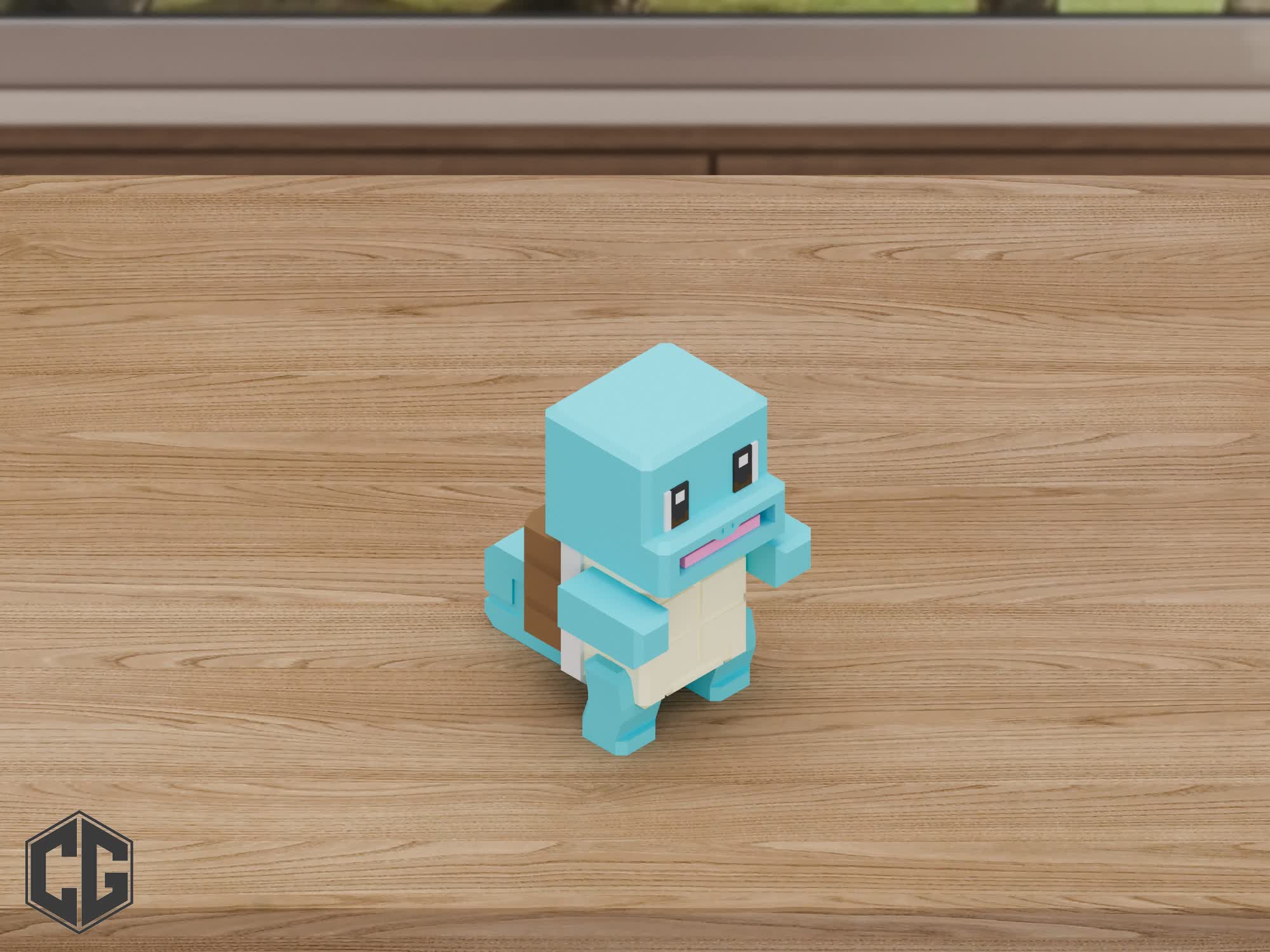 Squirtle Pokemon Voxel Multipart Low Color by CG3D | Download free STL ...