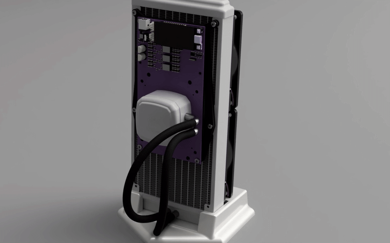 NerdQaxe++ Hydro Stand by Go Brrr | Download free STL model | Printables.com