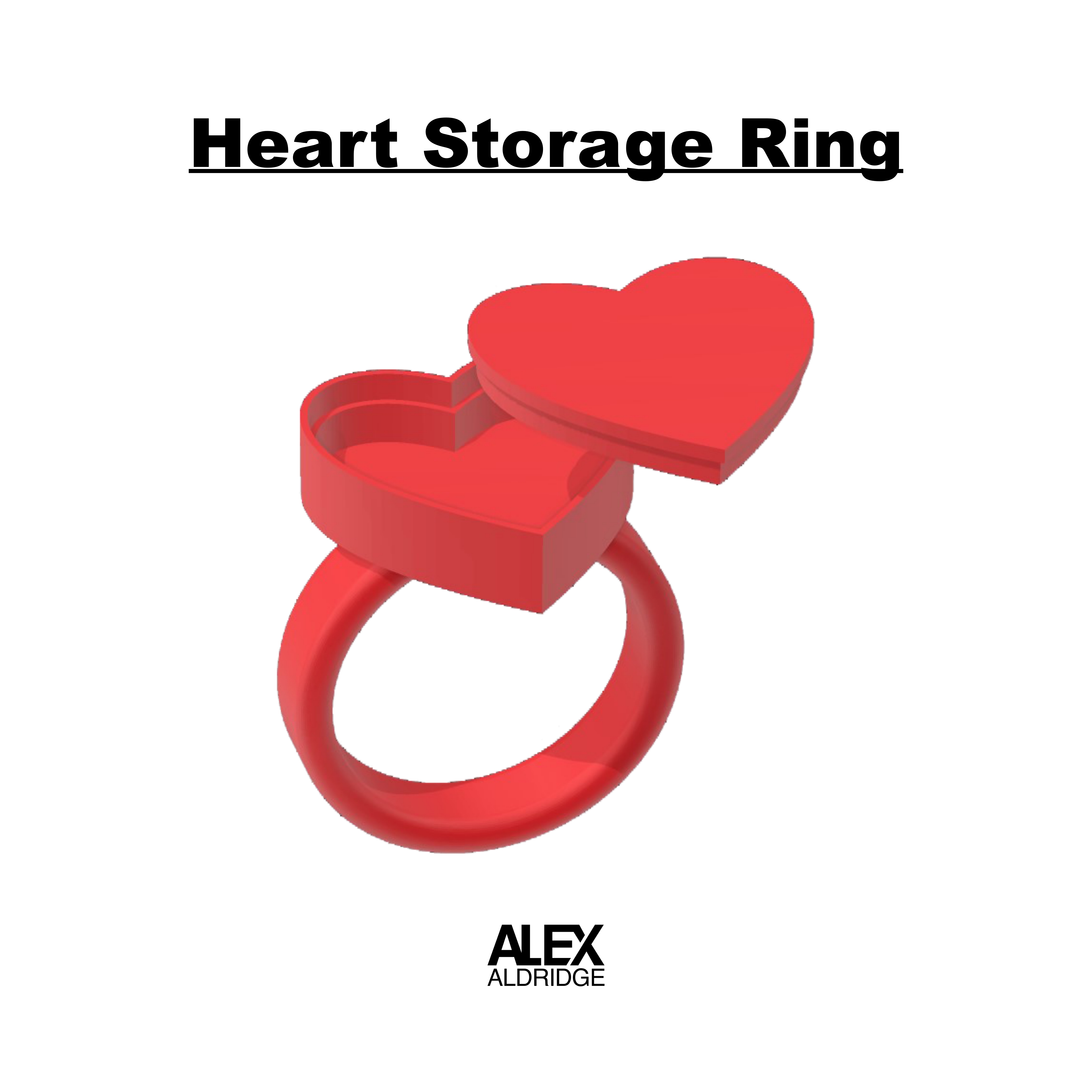 Valentine's Day Heart Storage Ring by sourceduty | Download free STL ...