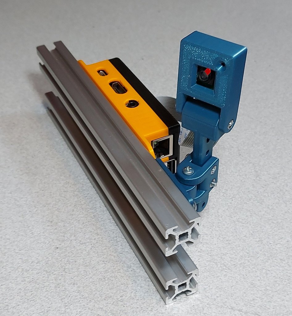 PiCam Case with joint to rotate, mounting on aluminum profile by 3D-Muc ...