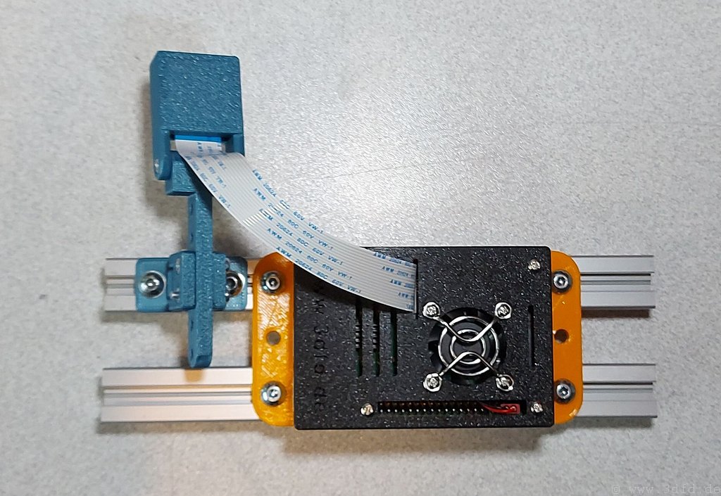 PiCam Case with joint to rotate, mounting on aluminum profile by 3D-Muc ...