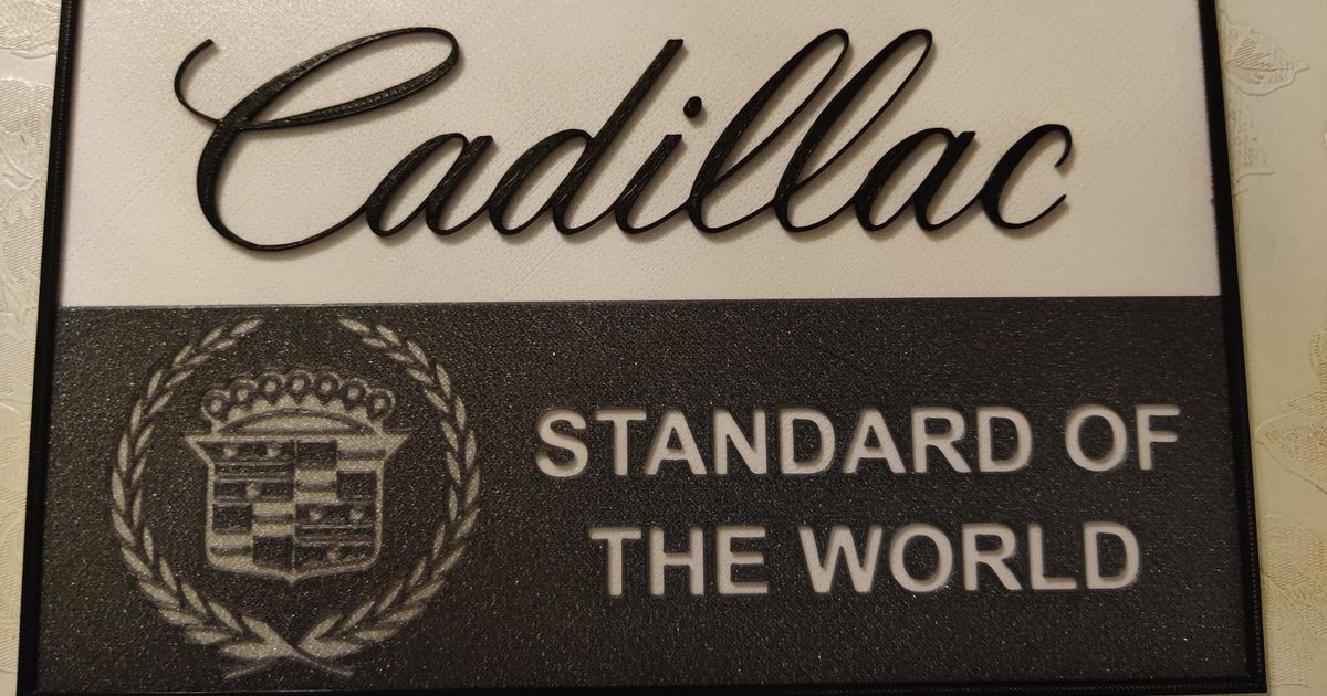 Cadillac Sign by MickeL | Download free STL model | Printables.com