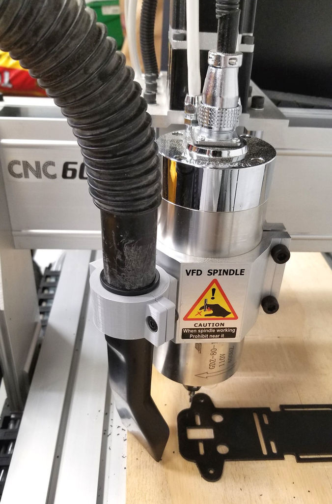 CNC Router Vacuum Nozzle Mount by Plexi | Download free STL model ...