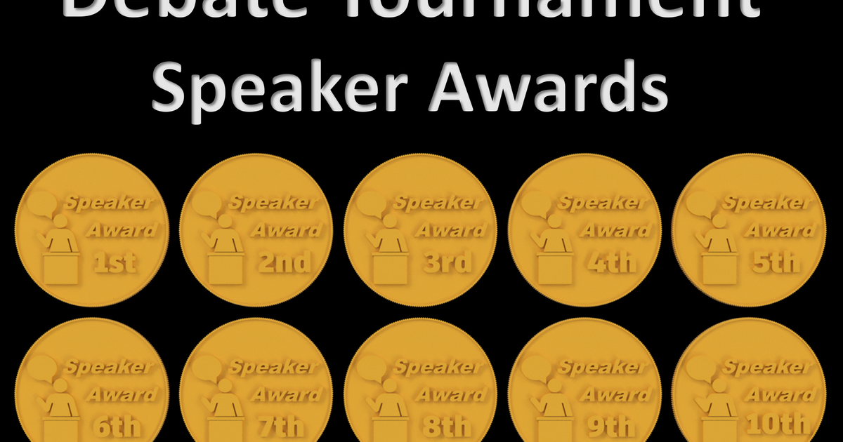 Debate Tournament Speaker Awards by RyanGuy | Download free STL model ...