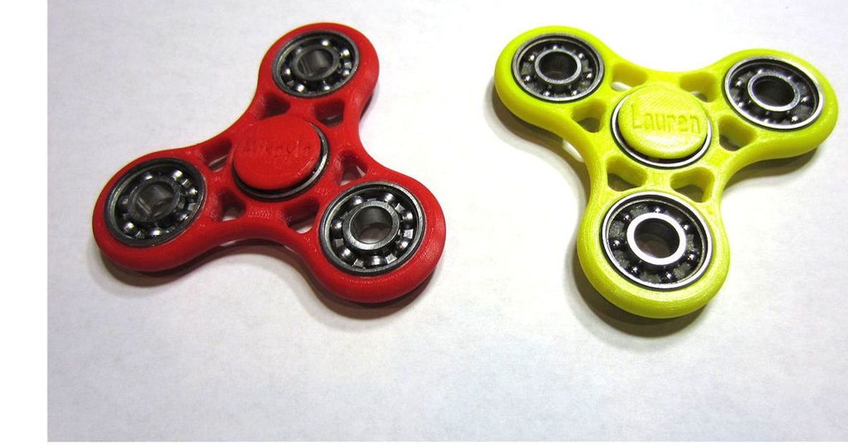 Fidget Spinner With Name Cap by Plexi | Download free STL model ...