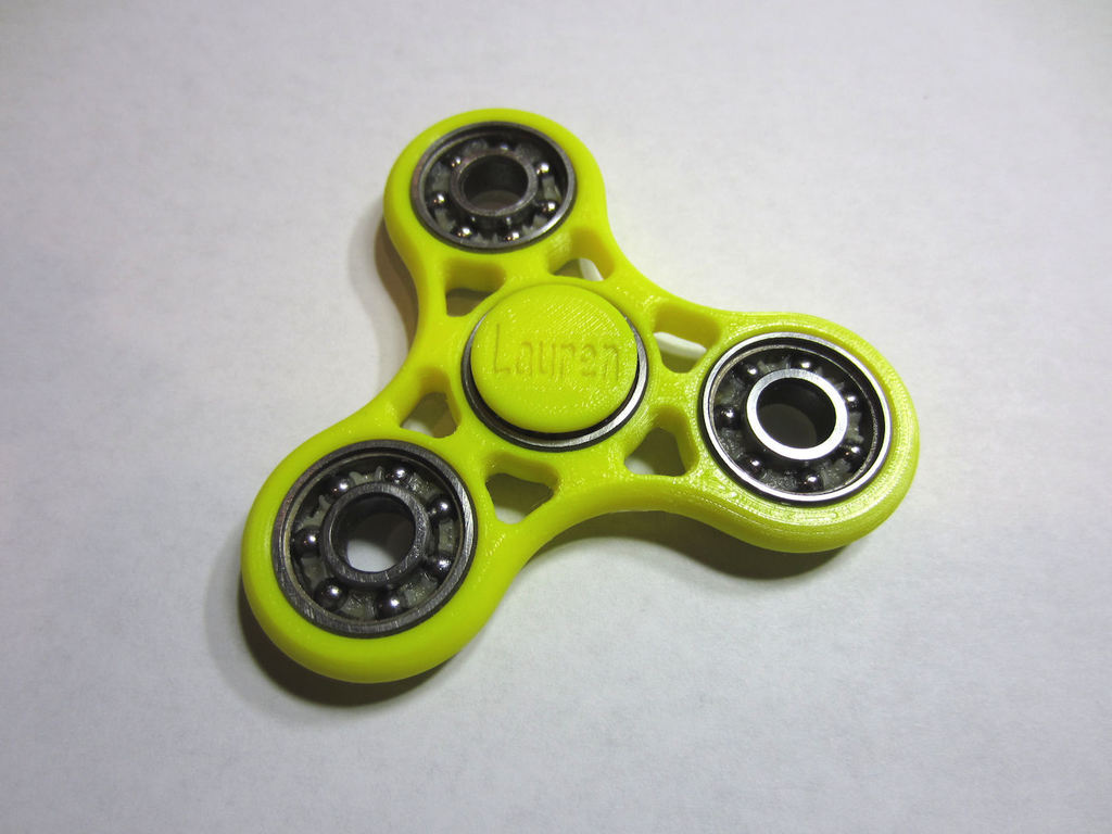 Fidget Spinner With Name Cap by Plexi | Download free STL model ...