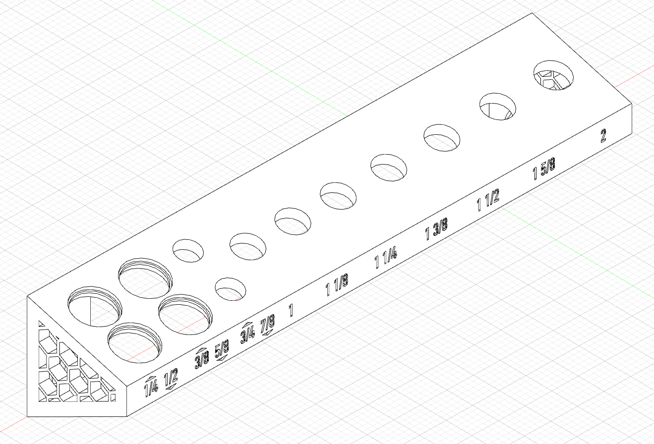 Compact Wall Mounted Forstner Bit Holder by toddanglin | Download free ...