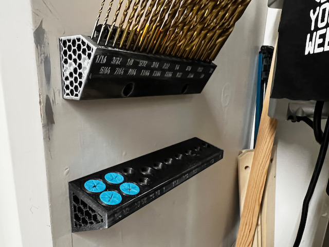 Compact Wall Mounted Forstner Bit Holder by toddanglin | Download free ...