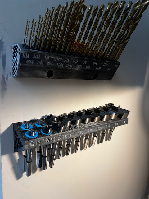 Compact Wall Mounted Forstner Bit Holder by toddanglin | Download free ...