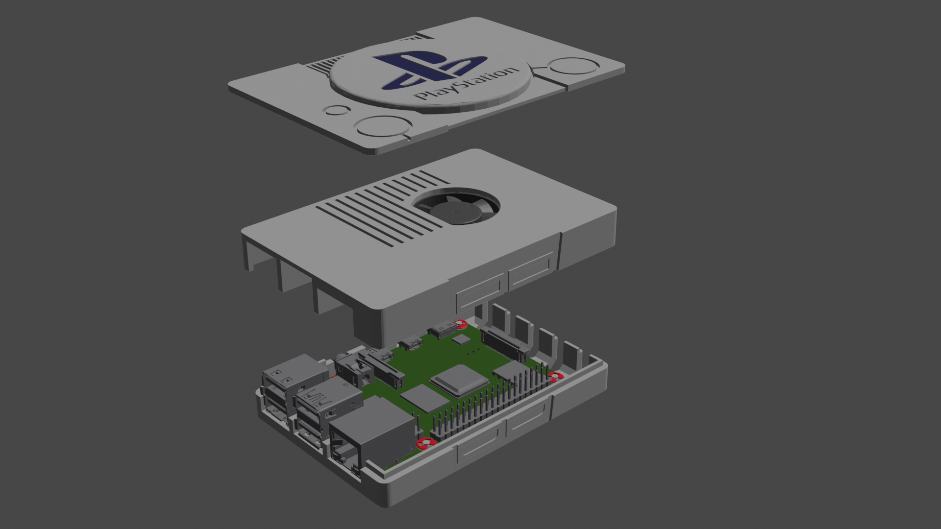 Raspberry Pi 4 Playstation case por Golden4 | Descargar modelo STL ...