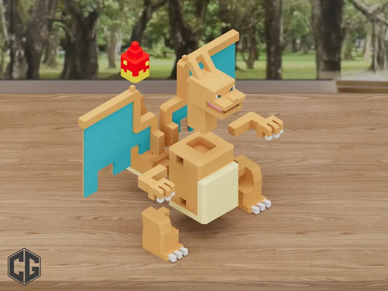 Charizard Pokemon Multipart by CG3D | Download free STL model ...