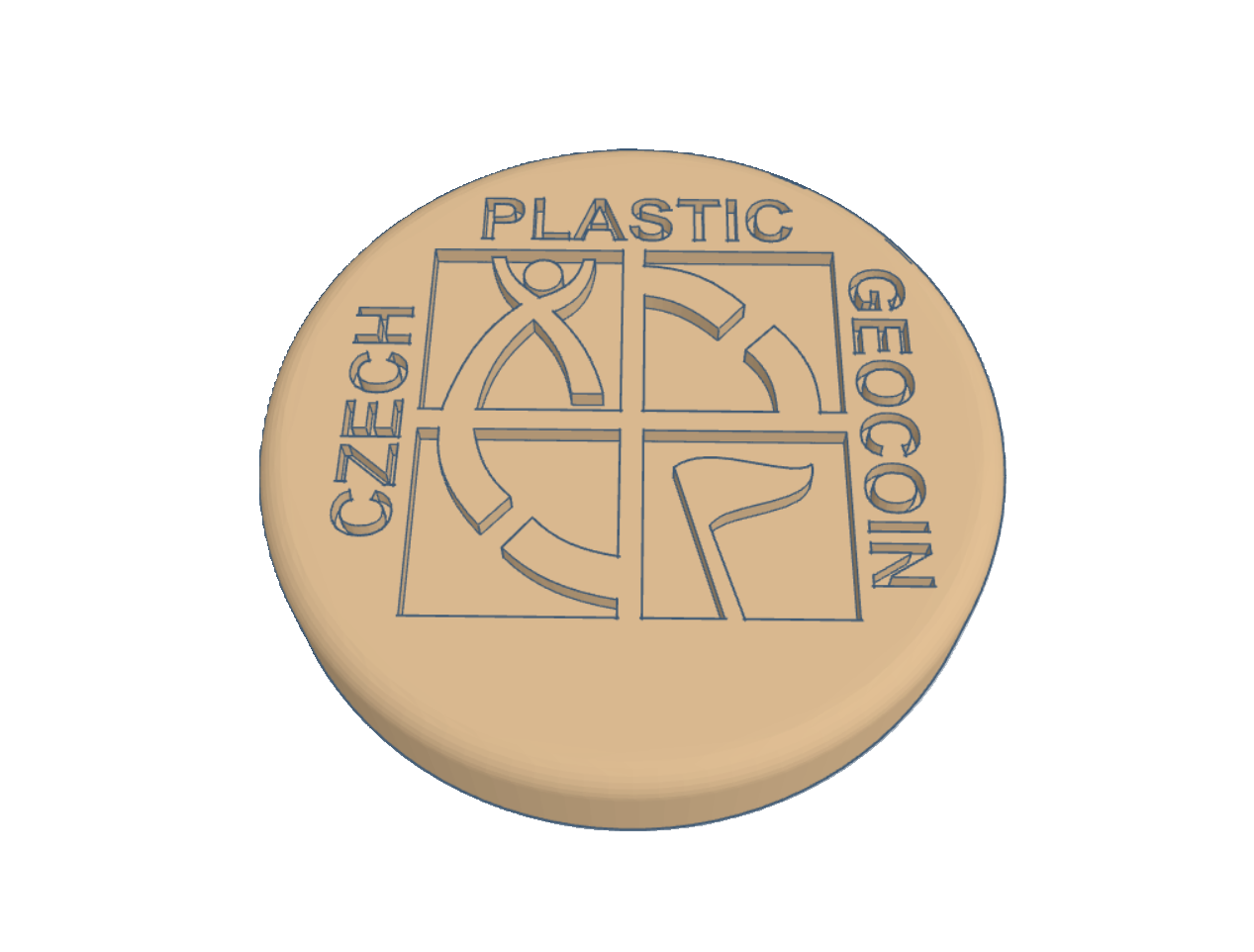 Geocaching geocoin (UNIVERSAL) by QWERTZ | Download free STL model ...