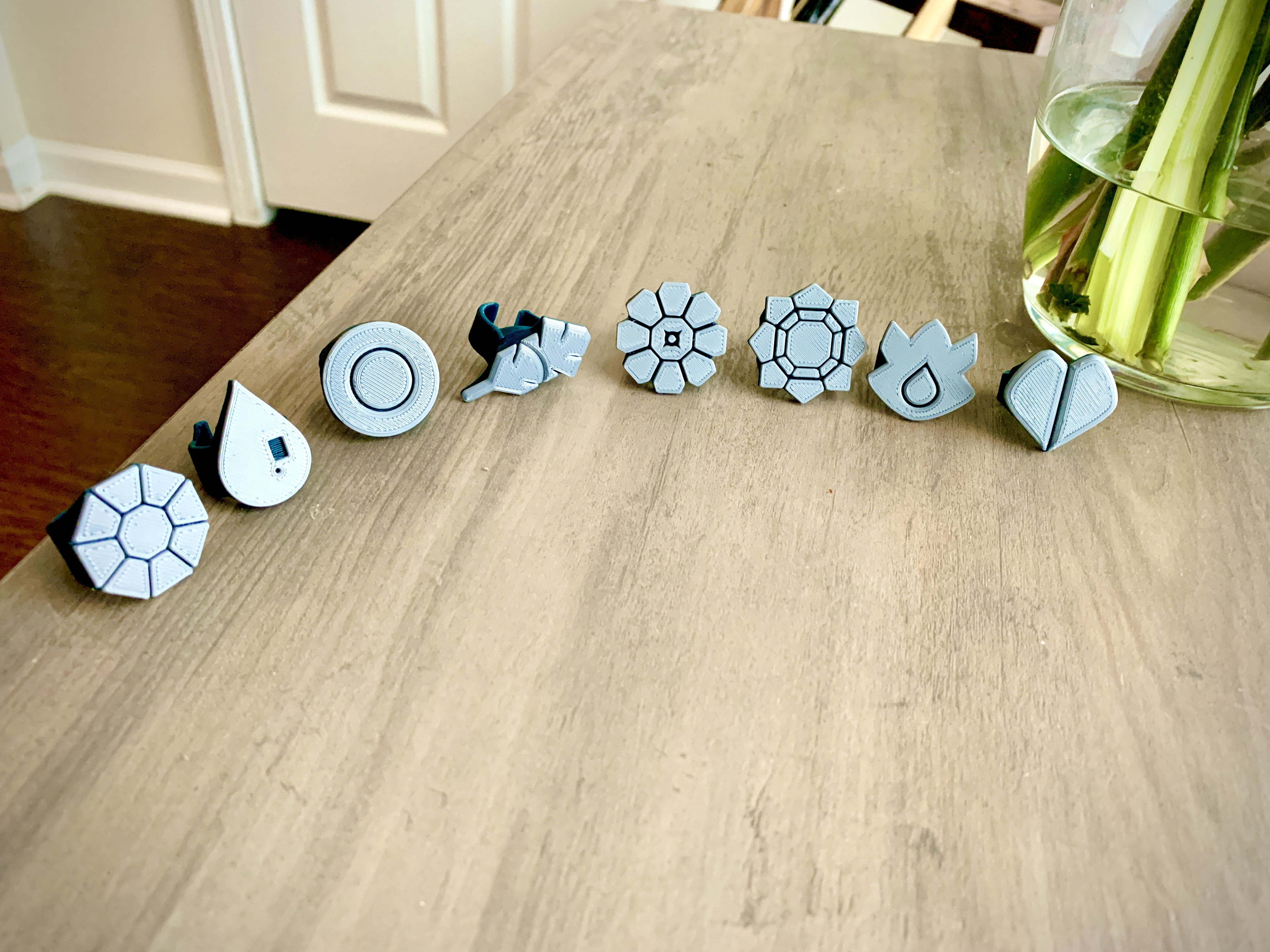 Pokemon 1st Gen Badge Rings by Hesed | Download free STL model ...