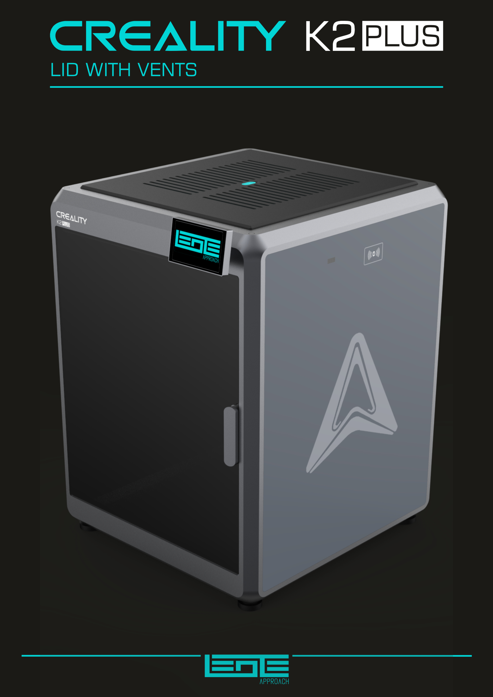 CREALITY K2 PLUS - LID WITH VENTS by LEOTE [approach] | Download free ...
