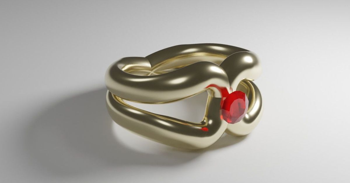 Conjoined Wire Ring by Bearic | Download free STL model | Printables.com