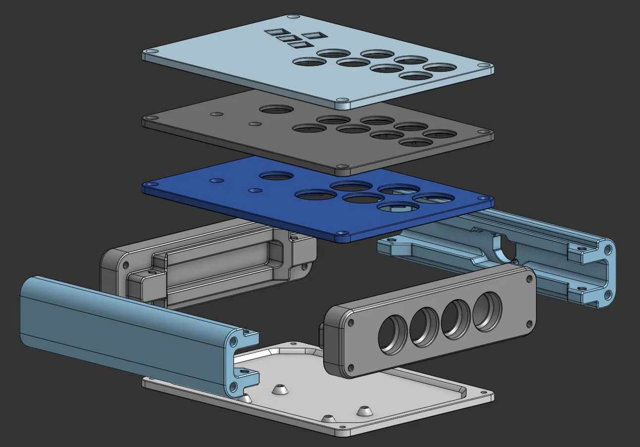 CUB - Compact Arcade Stick (Semi-Modular) by RAF | Download free STL ...