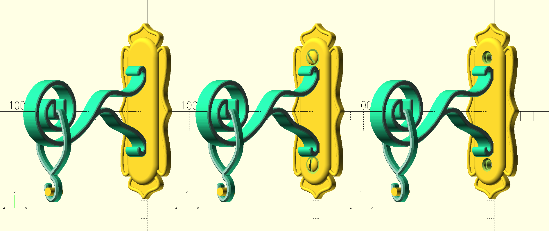 Wall Hook (OpenSCAD) by Stone Age Sculptor | Download free STL model ...
