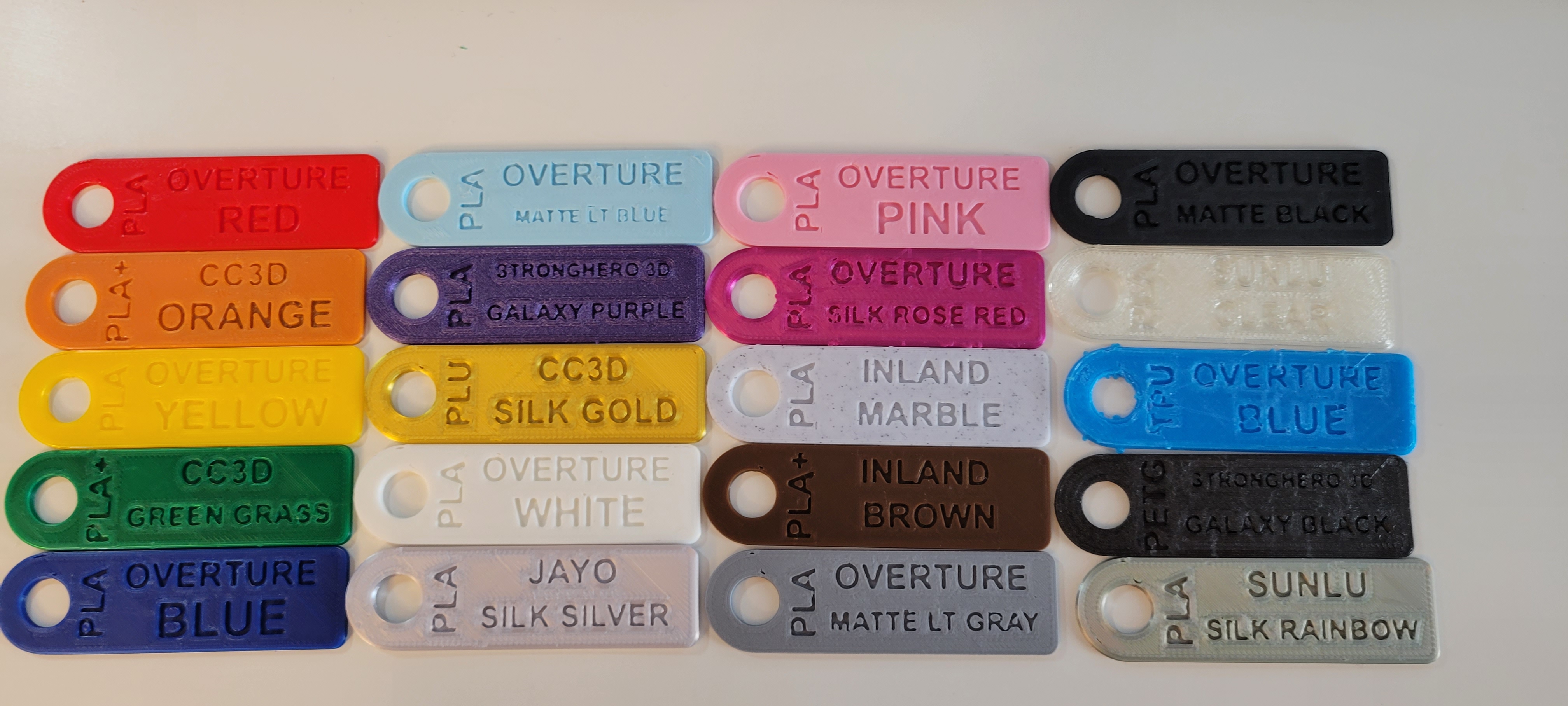 Filament Sample Tags by drivinggun | Download free STL model ...