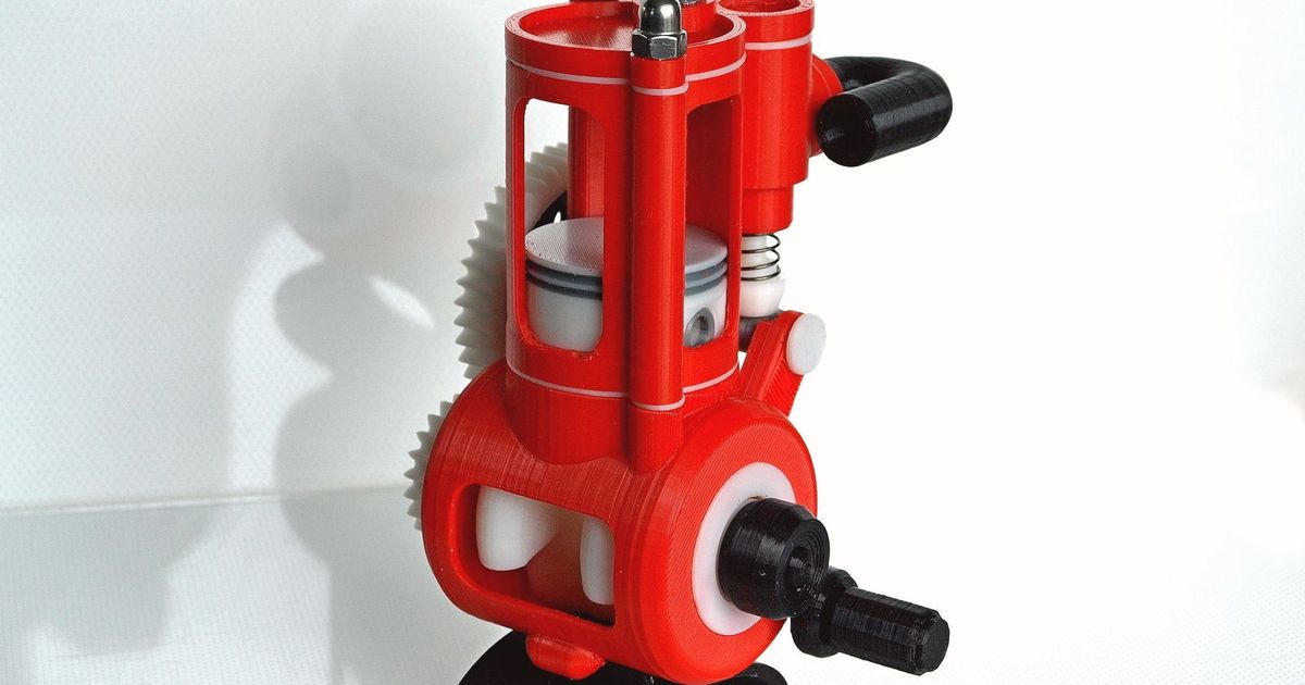 4 Stroke Flathead Engine v1.0 by Bootjevaarder | Download free STL model | Printables.com