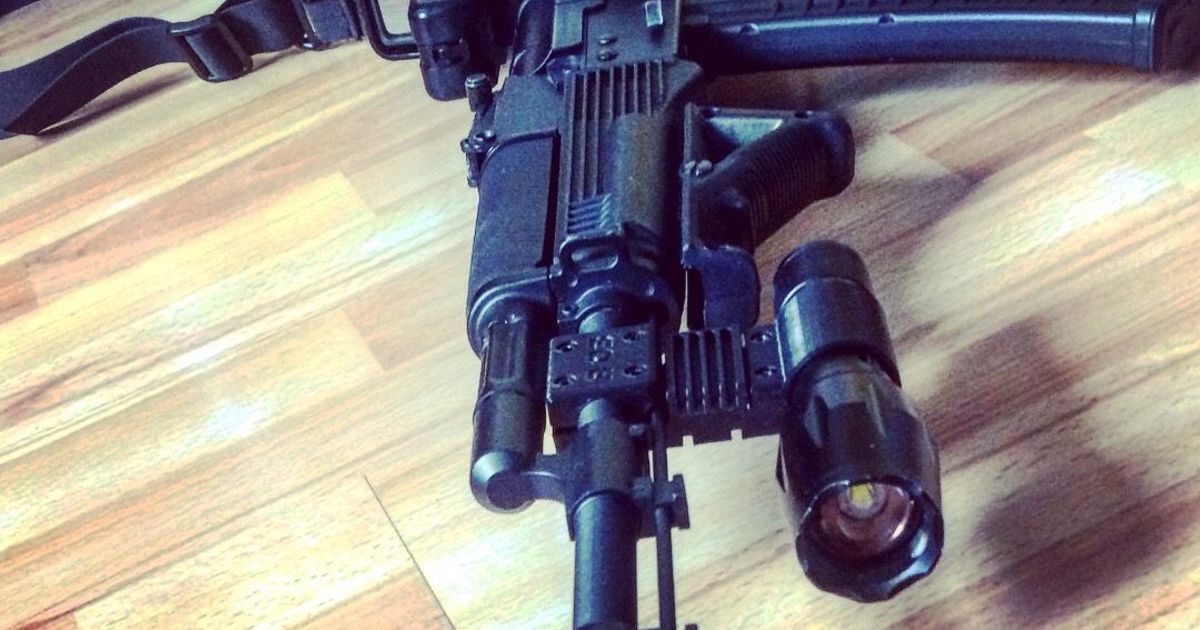 AK74 Flashlight mount for Airsoft by Džino | Download free STL model ...