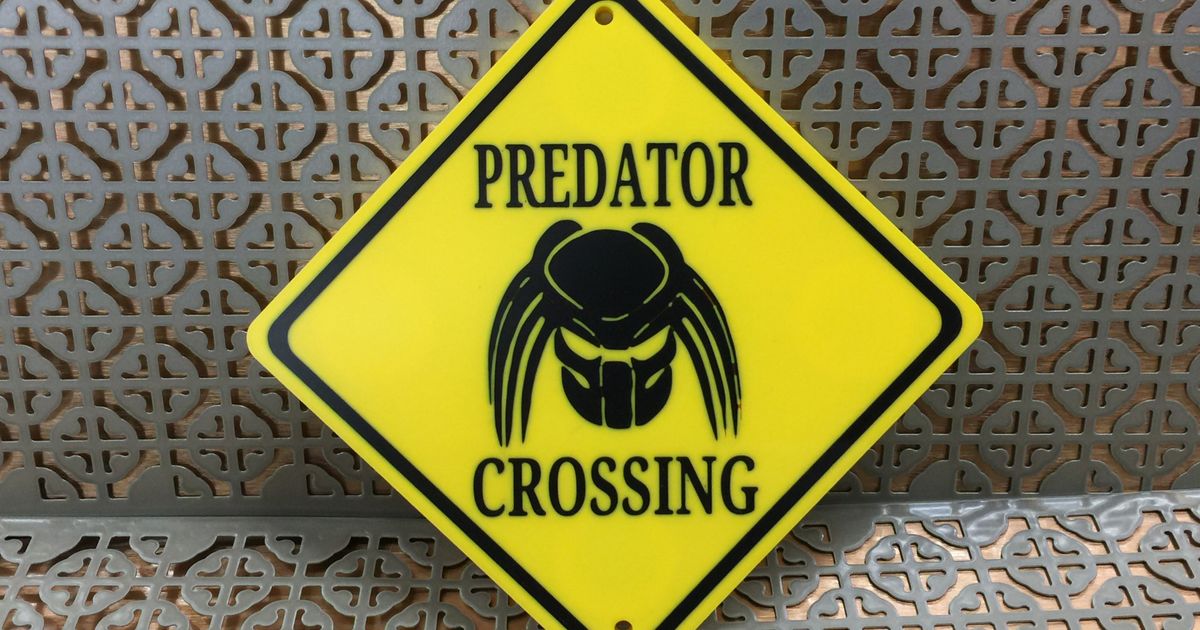 Predator Crossing Sign by StarLabs3D | Download free STL model ...