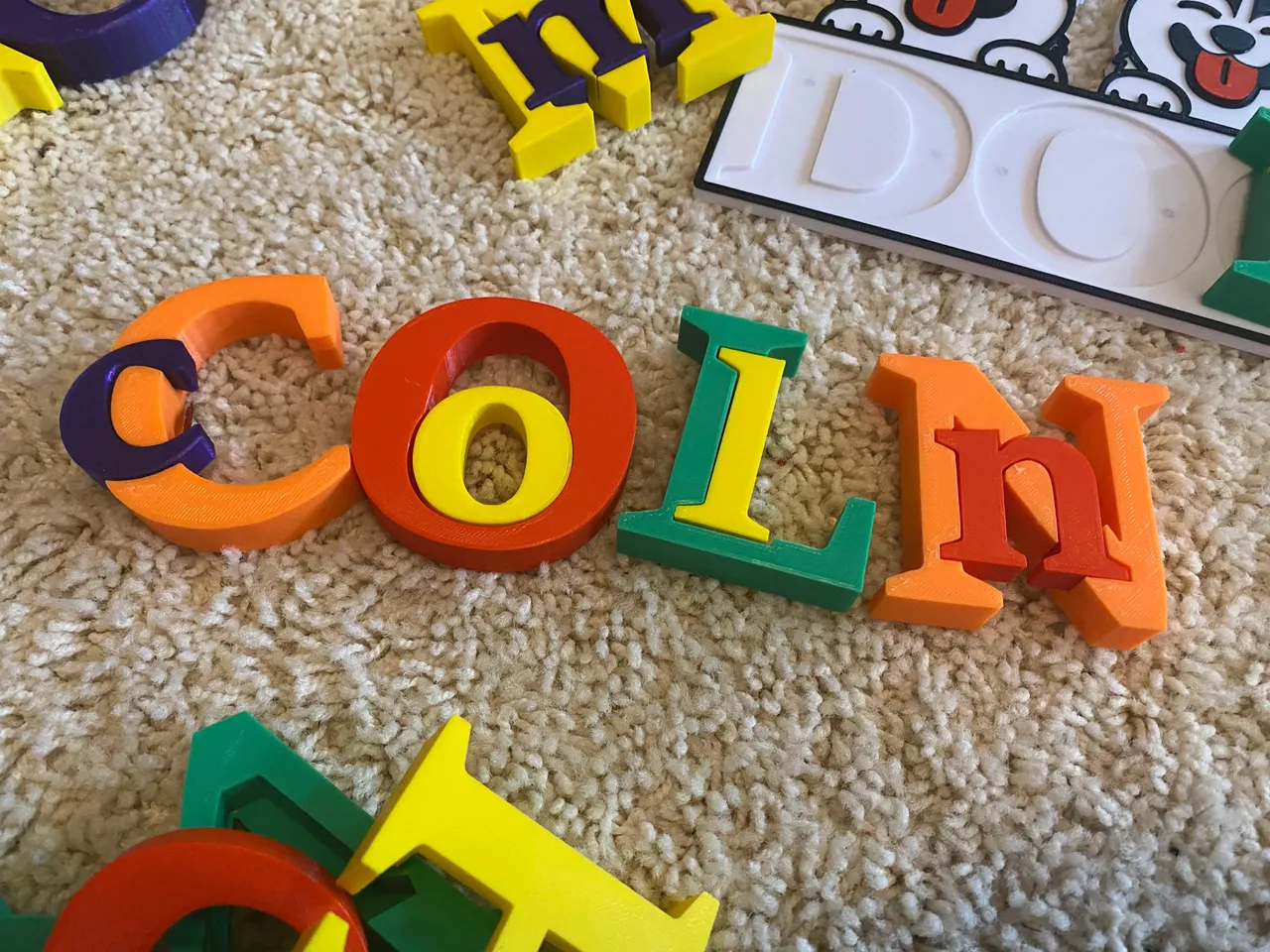 Nesting Alphabet letters by Grummle | Download free STL model ...