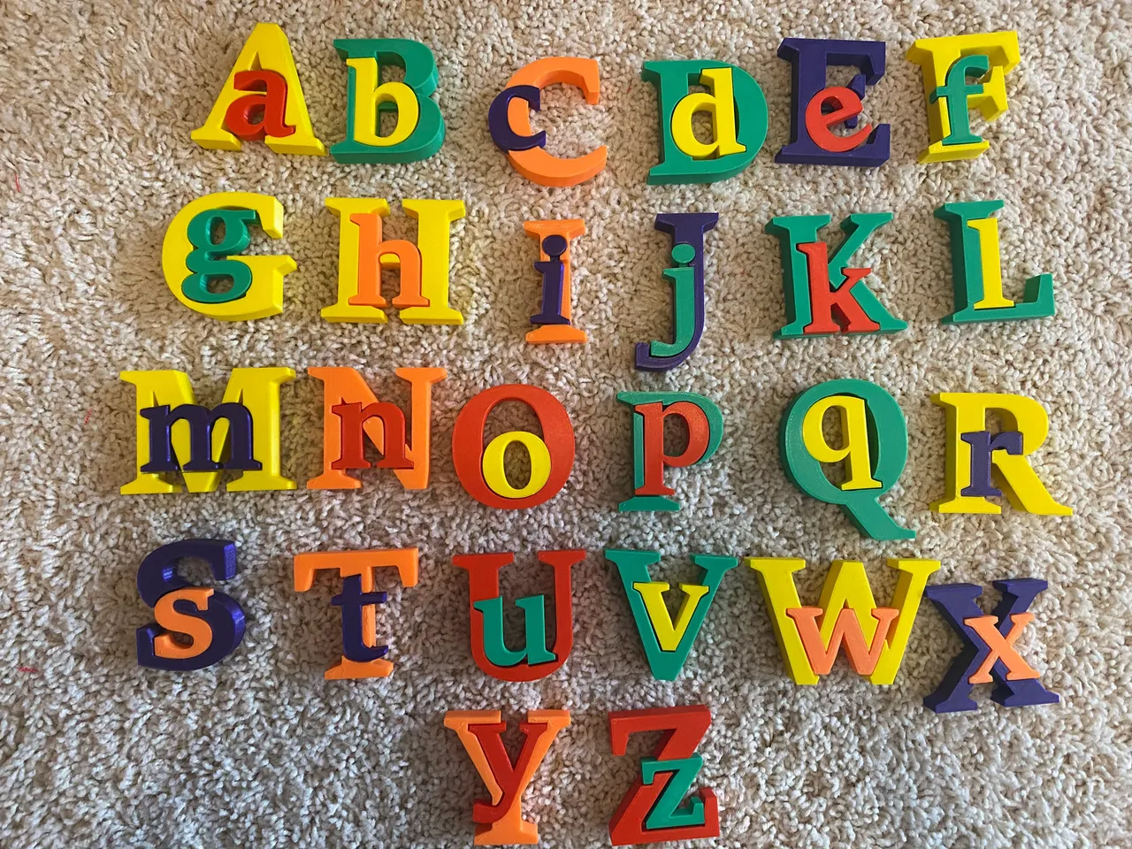 Nesting Alphabet letters by Grummle | Download free STL model ...