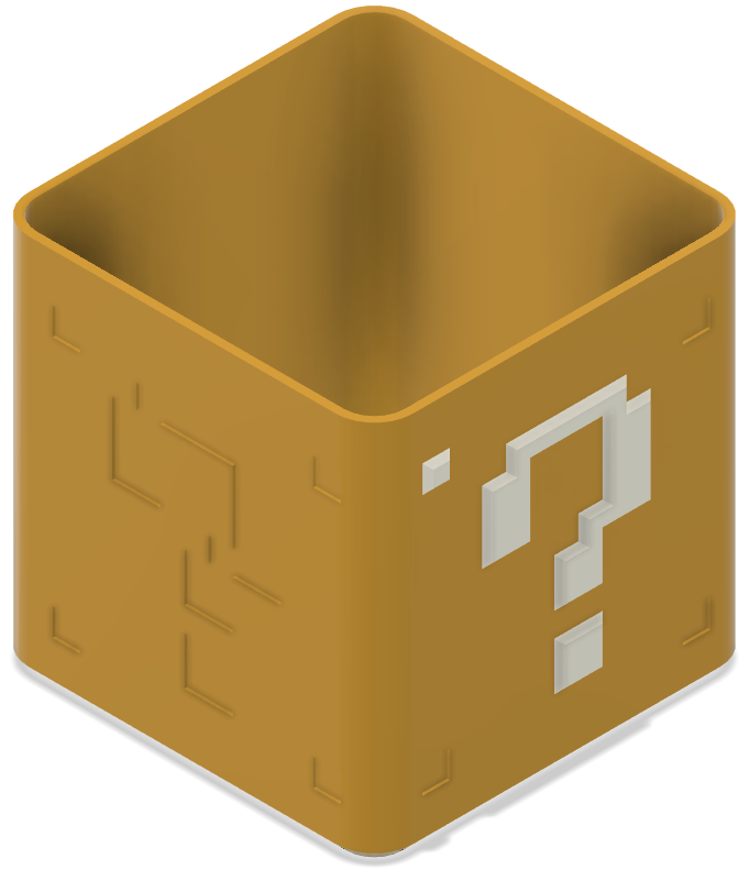 Mario Coin Block Single Extrusion by tenjaa | Download free STL model ...