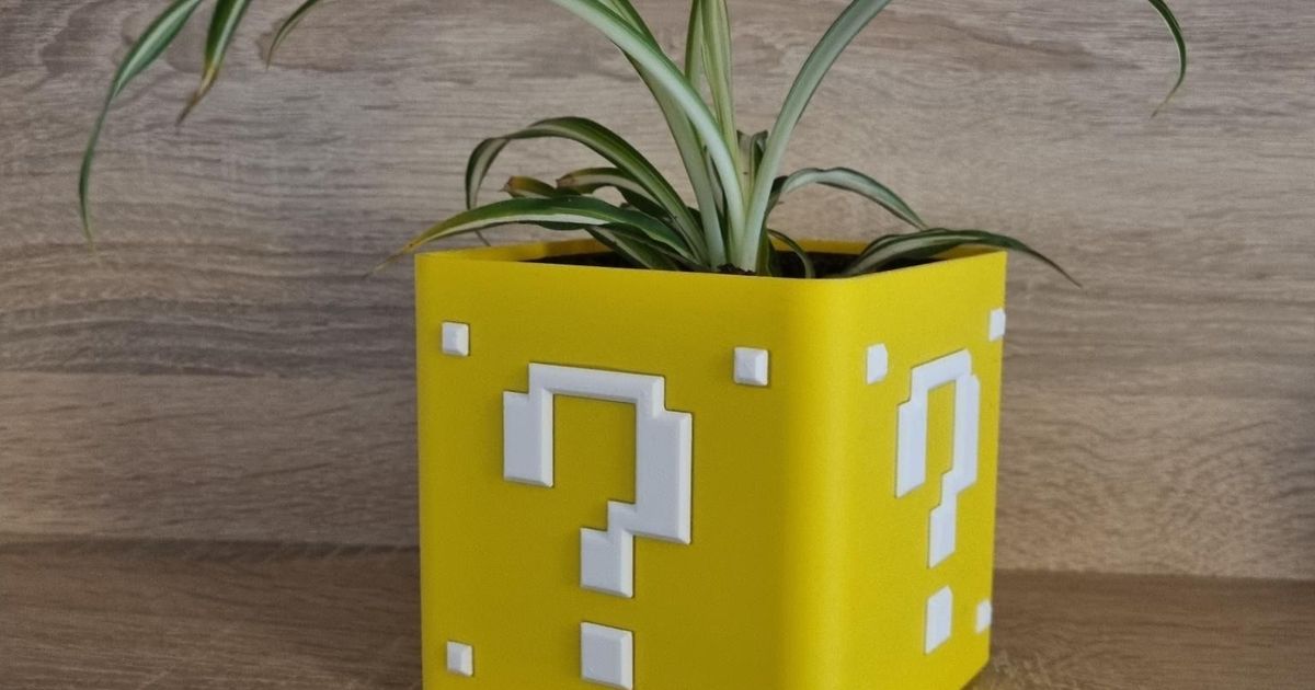 Mario Coin Block Single Extrusion by tenjaa | Download free STL model ...