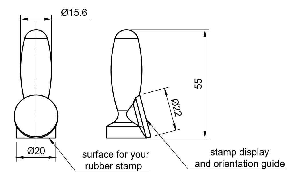 rubber stamp knob 20mm by chaw | Download free STL model | Printables.com
