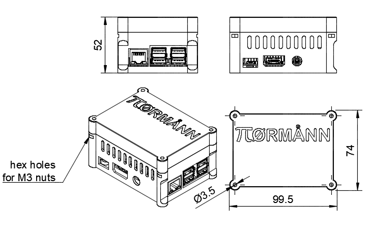 TØRMÅNN Raspi PI 3 case enclosure delux by chaw | Download free STL ...